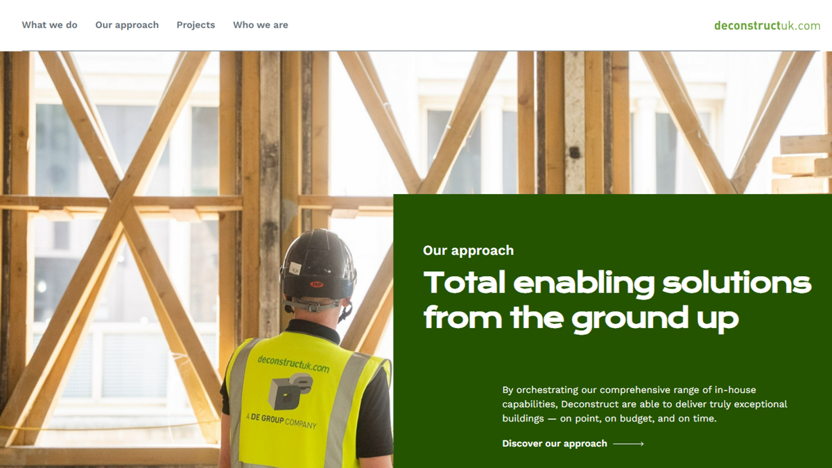 Deconstruct construction contractor | Deconstruct UK